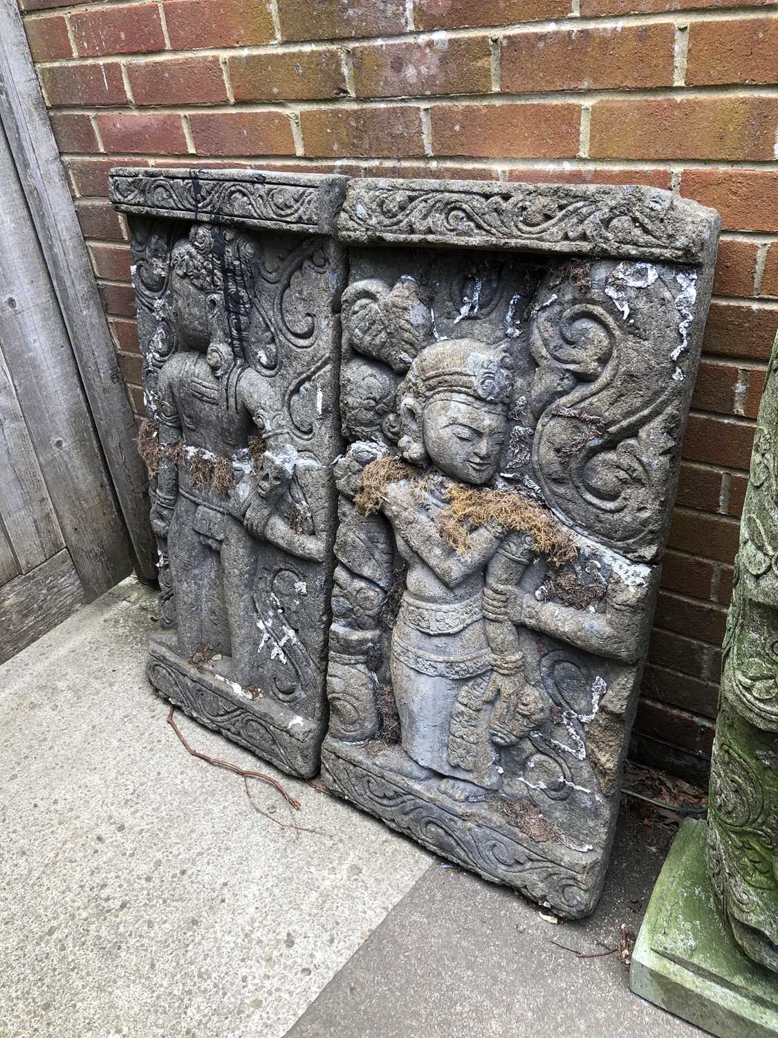 Lot 1336 - Two eastern temple panels.