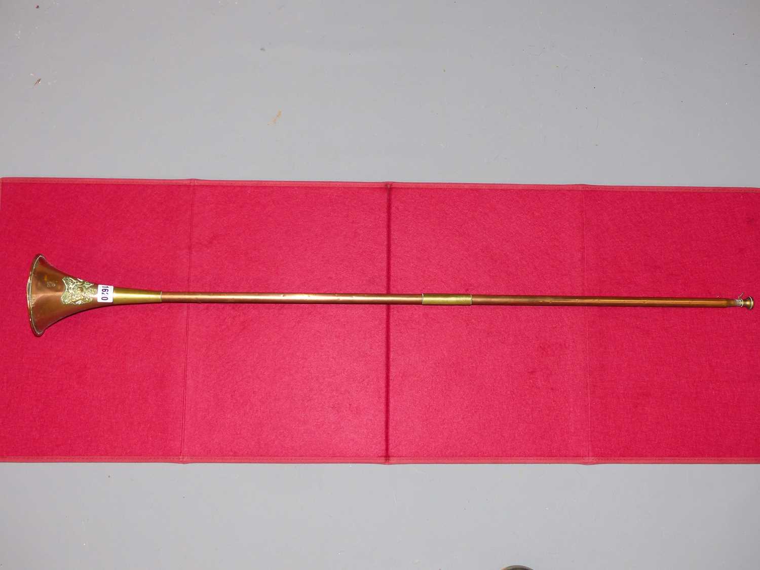 Lot 1620 - Two Royal Mail copper coaching horns, each