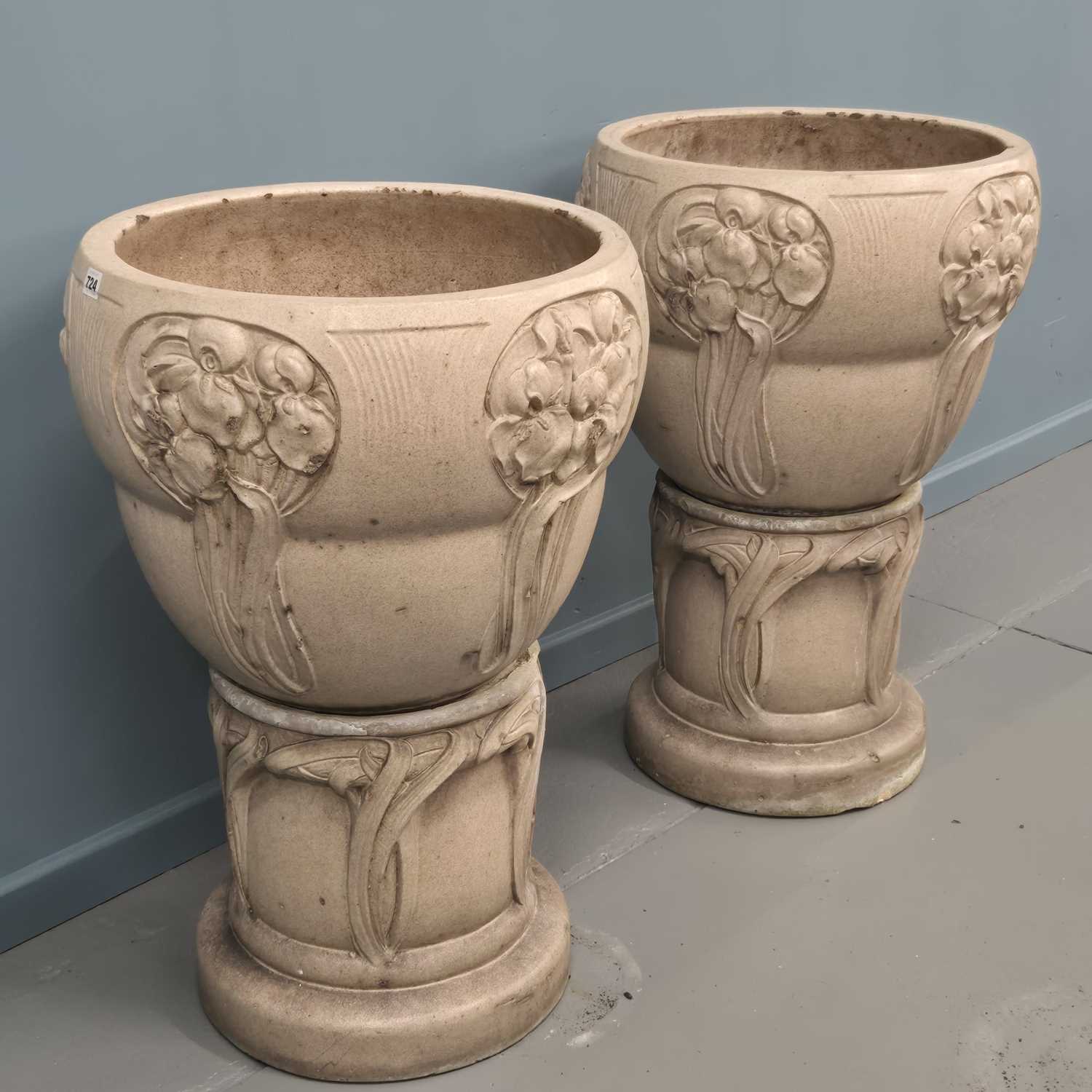 Lot 724 - A pair of Art Nouveau Compton?? Pottery