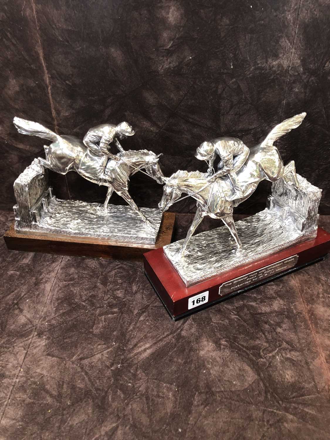 Lot 168 - A hallmarked silver point to point trophy by