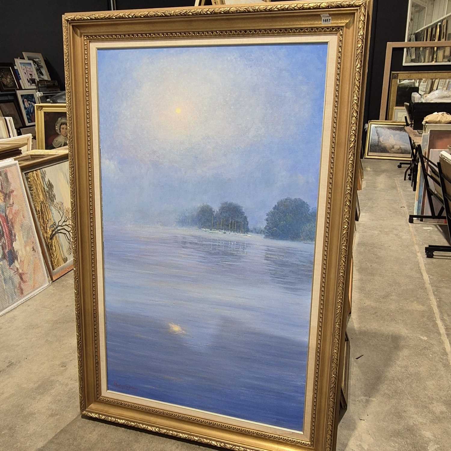 Lot 1657 - George J Bleich ( 20th century) A large oil